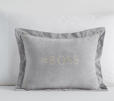 #boss Nursery Throw Pillow | Pottery Barn Kids