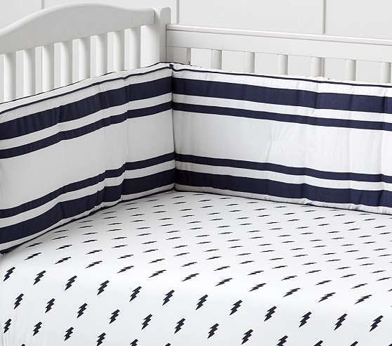 Lightning Bolt Crib Sheets | Pottery Barn Kids