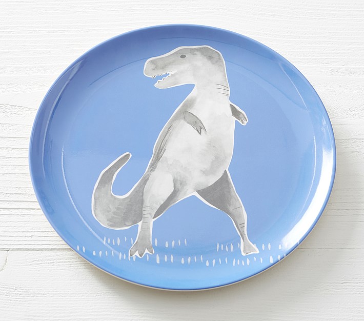 Bamboo Dinosaur Kids Plate | Pottery Barn Kids