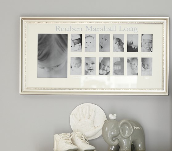 Silver Leaf First Year Frame | Baby Keepsake | Pottery Barn Kids