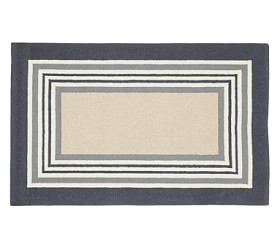Tailored Striped Rug - Gray | Patterned Rugs | Pottery Barn Kids