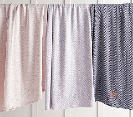 Organic Herringbone Bed Blanket | Pottery Barn Kids