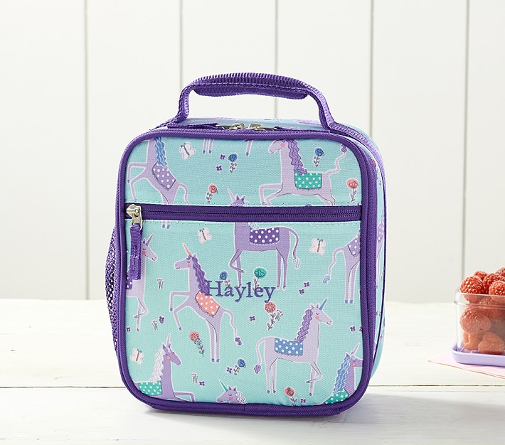 Aqua & Purple Unicorn Classic Kids Lunch Box | Pottery Barn Kids