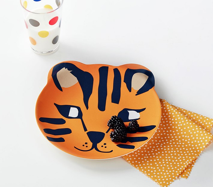 Eco Tiger Shaped Kids Plate | Pottery Barn Kids