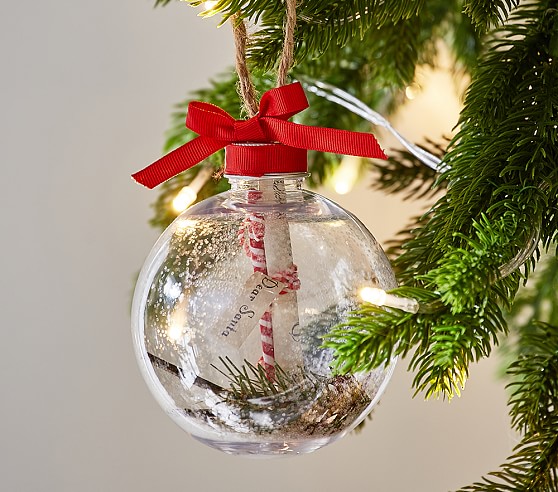 Personalized Dear Santa Letter Ball Christmas Ornament | Pottery Barn Kids