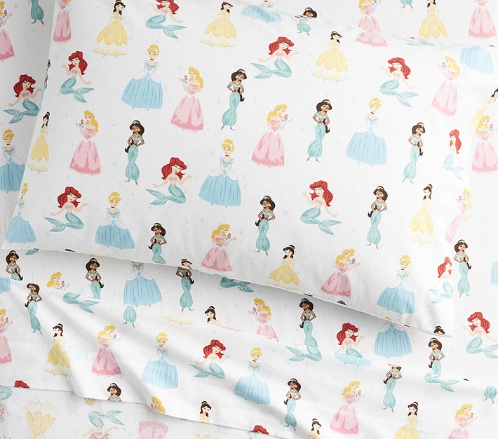 Disney Enchanted Princess Organic Flannel Kids' Sheet Set | Pottery ...