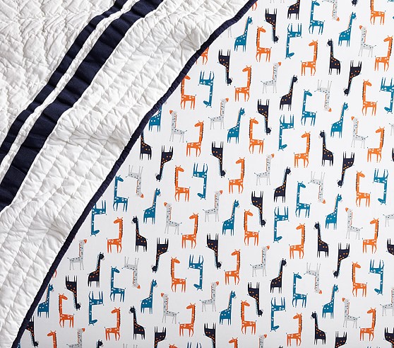 Harper Giraffe Crib Sheets | Pottery Barn Kids