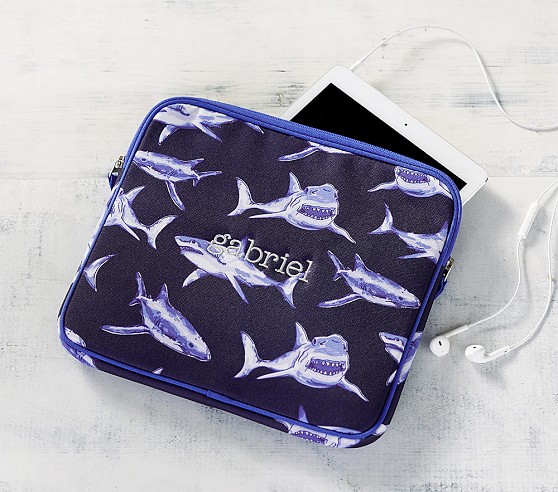 Mackenzie Blue Sharks Tech Case | Pottery Barn Kids