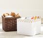 White & Espresso Emory Basket | Kids Storage | Pottery Barn Kids