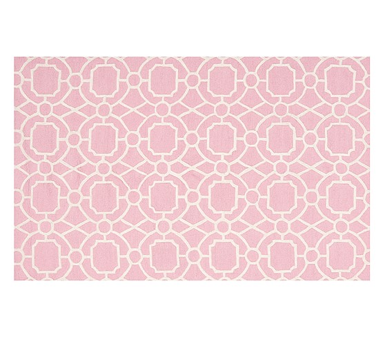 Preppy Trellis Rug - Pink | Patterned Rugs | Pottery Barn Kids