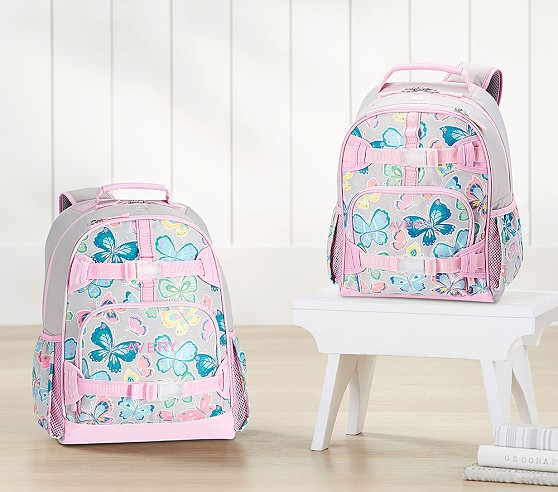 Mackenzie Gray Glow-in-the-Dark Mariposa Kids Backpacks | Pottery Barn Kids