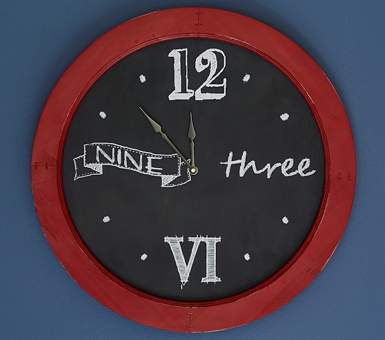 Chalkboard Wall Clock | Kids Room Decor | Pottery Barn Kids