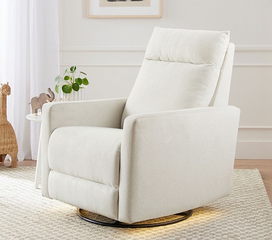 Paxton Deluxe Power Recliner Performance Heathered Basketweave Dove