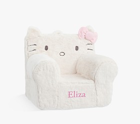 Anywhere Chair®, Hello Kitty® Faux Fur Ivory | Pottery Barn Kids