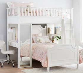 Pottery barn white loft bed store