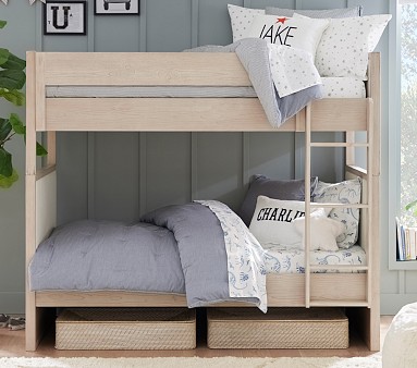 Costa Upholstered Bunk Bed Rustic Kids Furniture Pottery Barn Kids