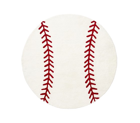 Baseball Rug | Pottery Barn Kids
