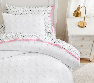 Roller Rabbit Tufted Hearts Duvet Cover & Shams | Pottery Barn Kids