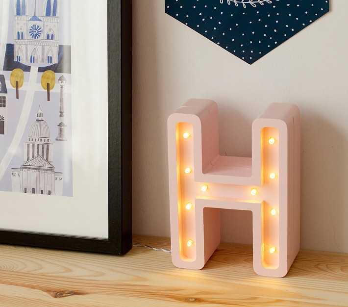 Little Lights Small Letter Lamps | Pottery Barn Kids