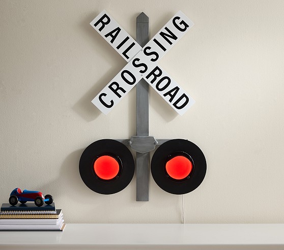 LED Railroad Crossing Sign | Pottery Barn Kids