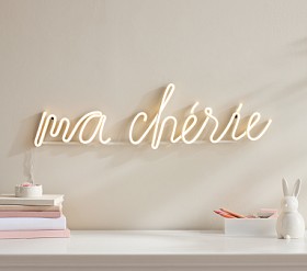 Mon & Ma Cheri LED Wall Sign | Pottery Barn Kids