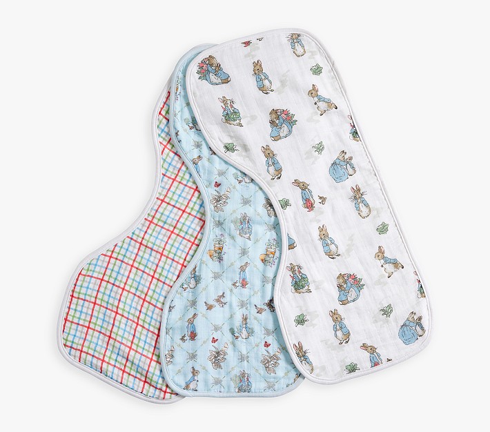 Peter Rabbit™ Organic Muslin Burp Cloth, Set of 3 | Pottery Barn Kids
