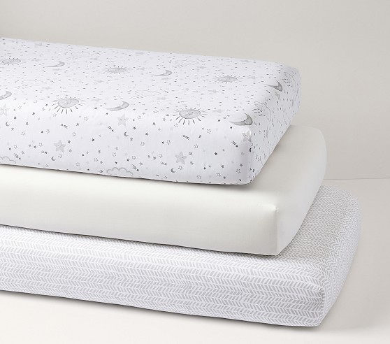 Skye Crib Fitted Sheets - Set of 3 | Pottery Barn Kids