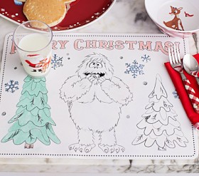 Rudolph® Silicone Coloring Placemats, Set of 2 | Pottery Barn Kids