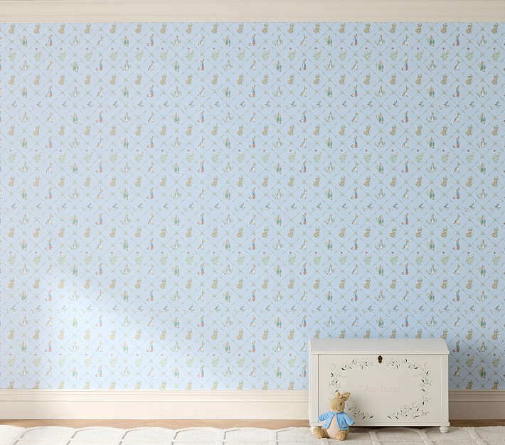 Peter Rabbit™ Blue Rabbit Wallpaper | Pottery Barn Kids