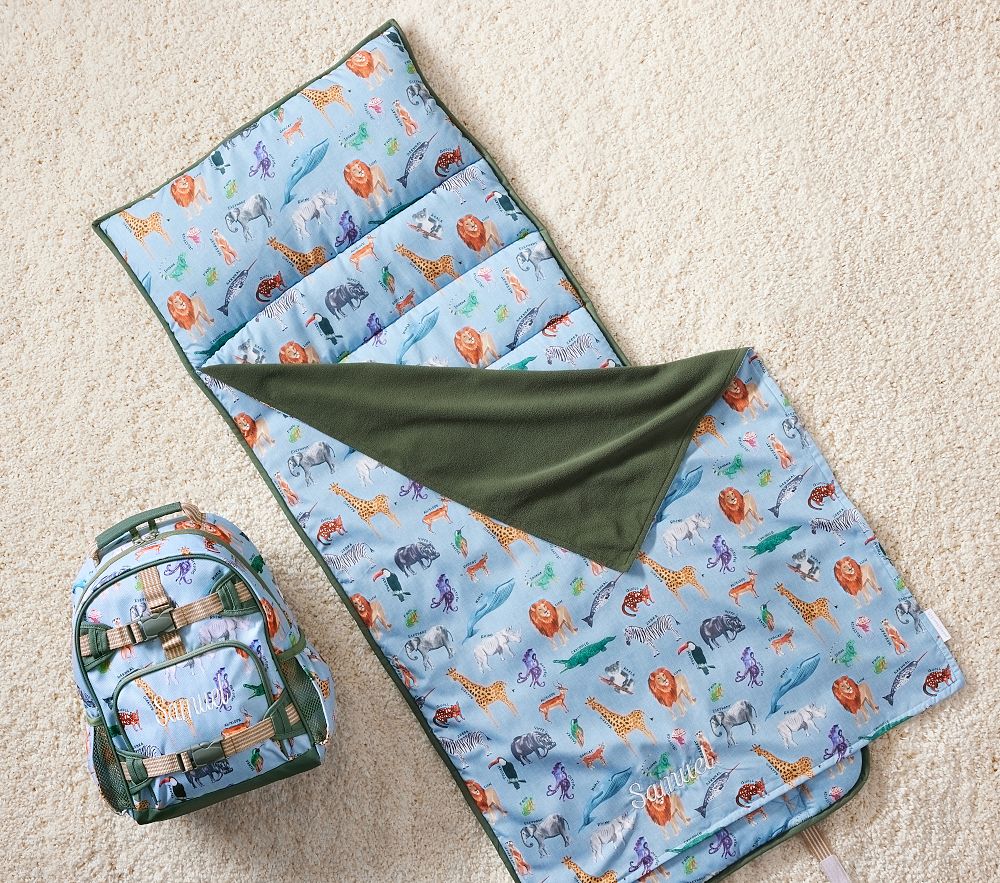 Mackenzie Brendan Safari Animals Backpack & Nap Mat Bundle | Pottery ...