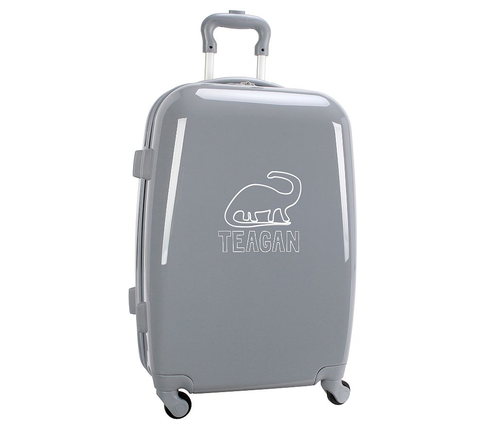 Mackenzie Gray Solid Hard-Sided Spinner Luggage | Pottery Barn Kids