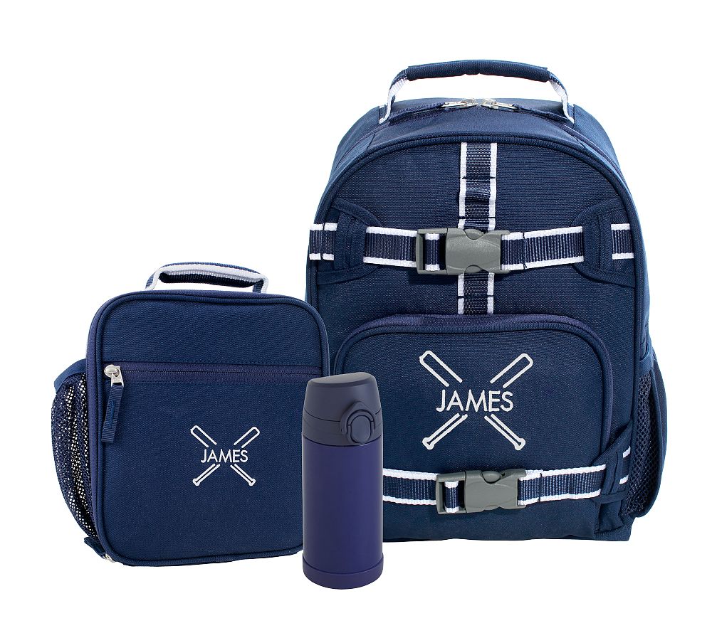 Mackenzie Solid Navy Backpack & Lunch Bundle, Set of 3 | Pottery Barn Kids