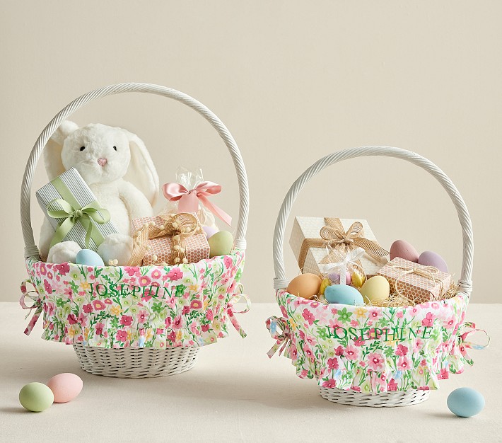 Floral Ruffle Easter Basket Liners | Pottery Barn Kids