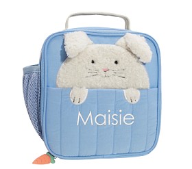 Mackenzie Blue Bunny Critter Lunch Box | Pottery Barn Kids