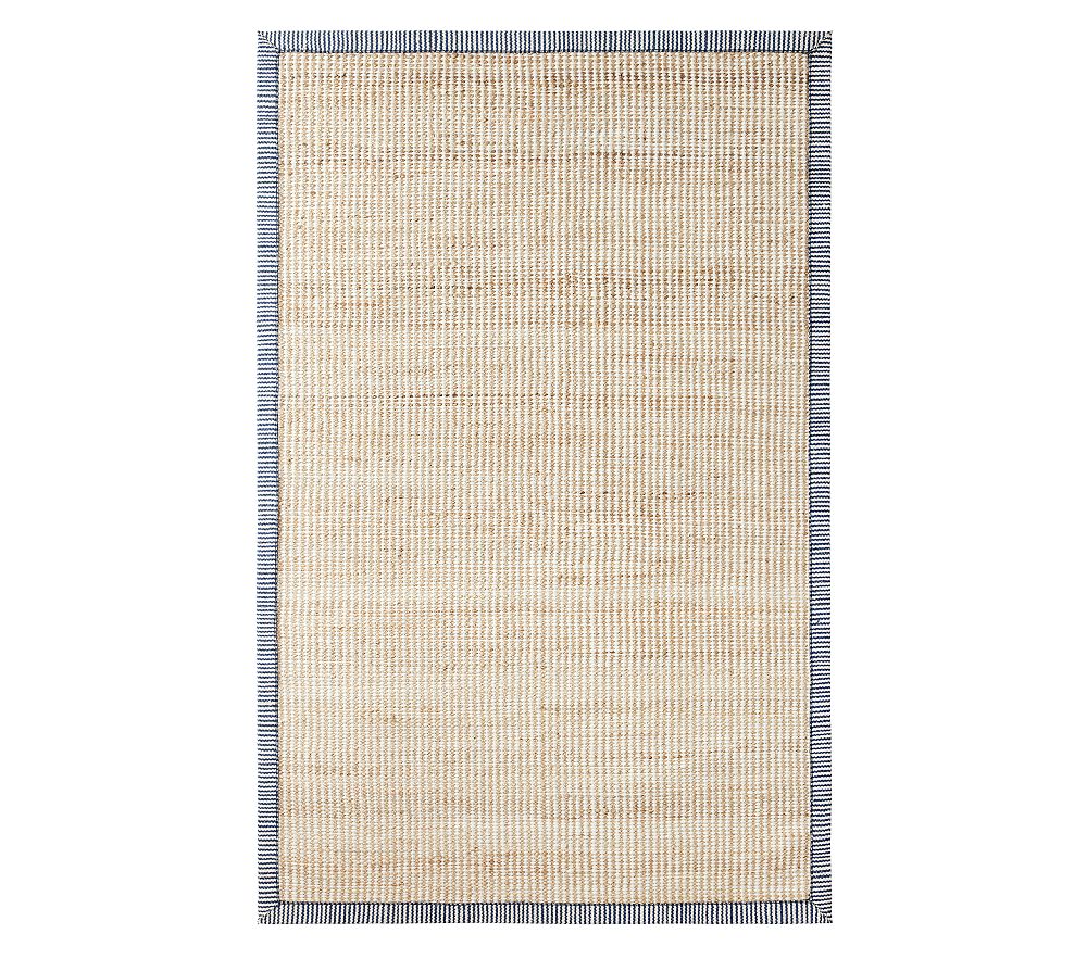 Chenille Jute Striped Border Rug | Pottery Barn Kids