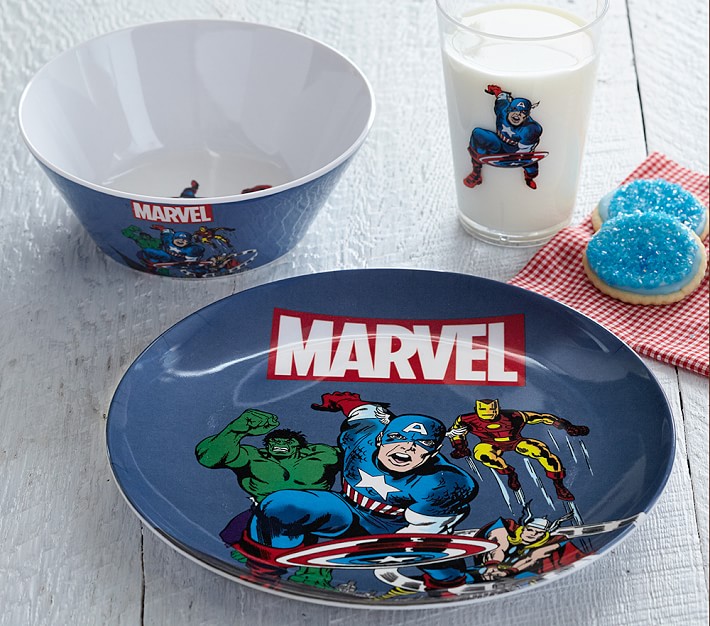 Marvel Kids Dinnerware Gift Set | Pottery Barn Kids