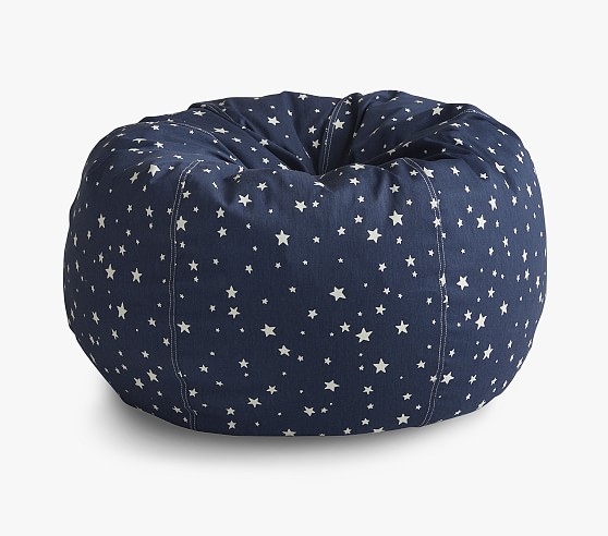 Navy Glow in the Dark Scattered Stars Anywhere Beanbag Pottery Barn Kids