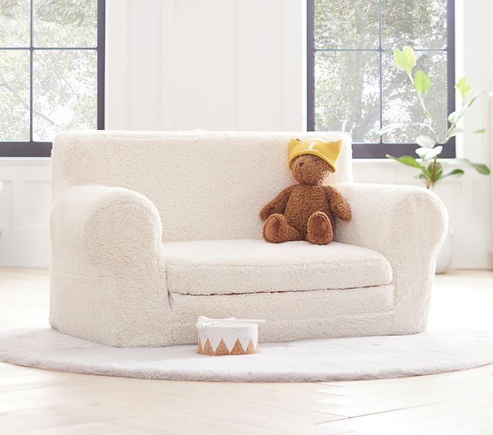 Anywhere Sofa Lounger Cream Sherpa