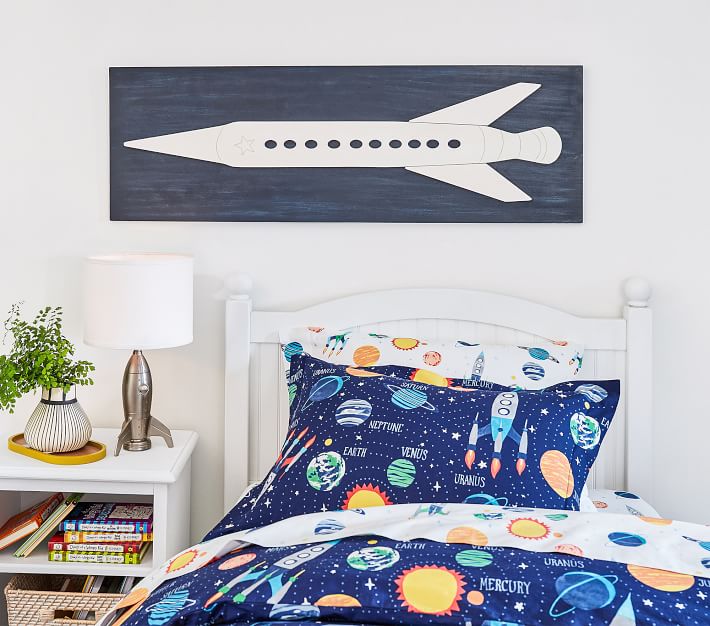 Solar System Glow in the Dark Sheet Set Pillowcases Pottery Barn Kids