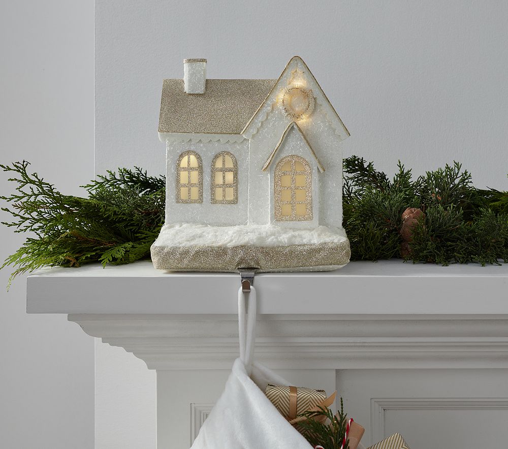 Light-Up House Stocking Holder | Pottery Barn Kids