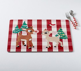 Rudolph Cork Placemat | Christmas Table Decor | Pottery Barn Kids