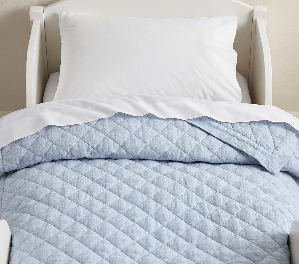 European Linen Toddler Quilt | Pottery Barn Kids