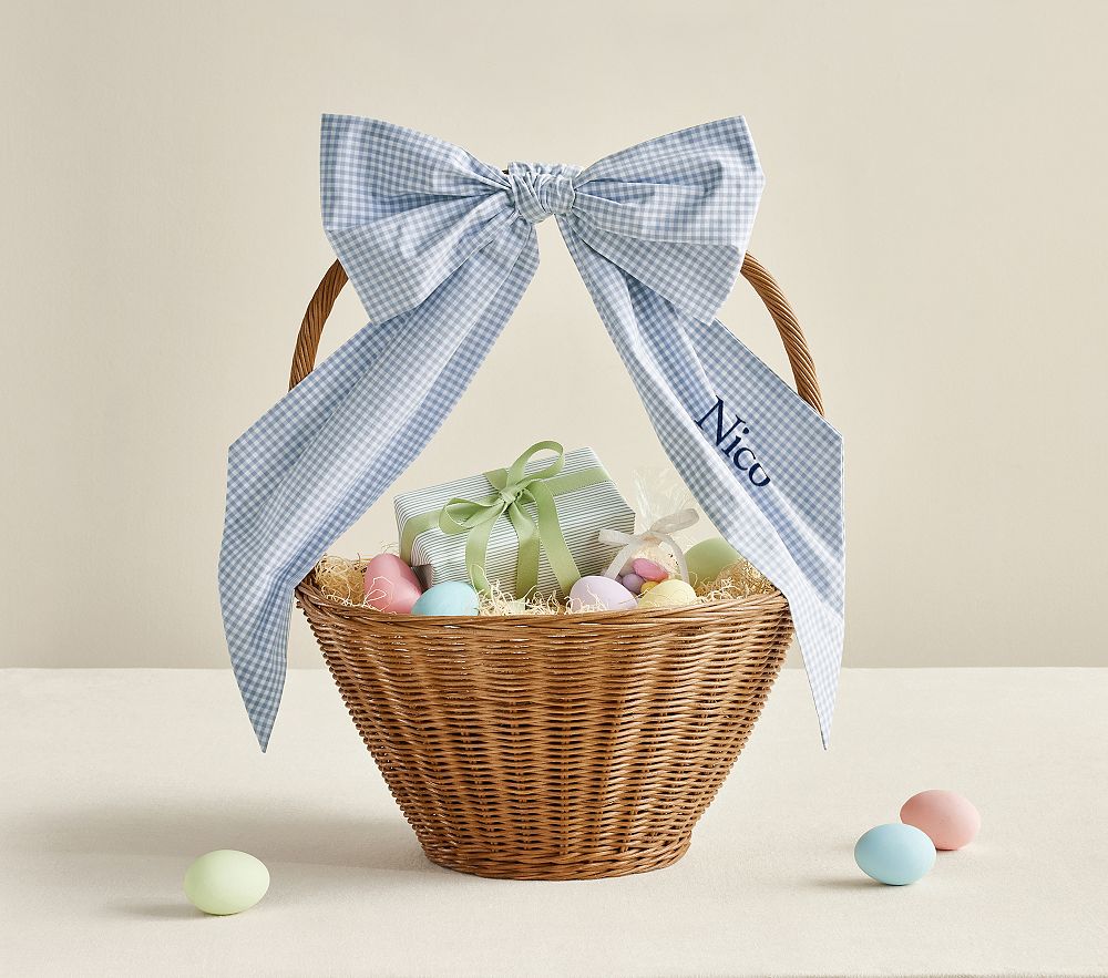 Gingham Easter Basket Handle Bows | Pottery Barn Kids