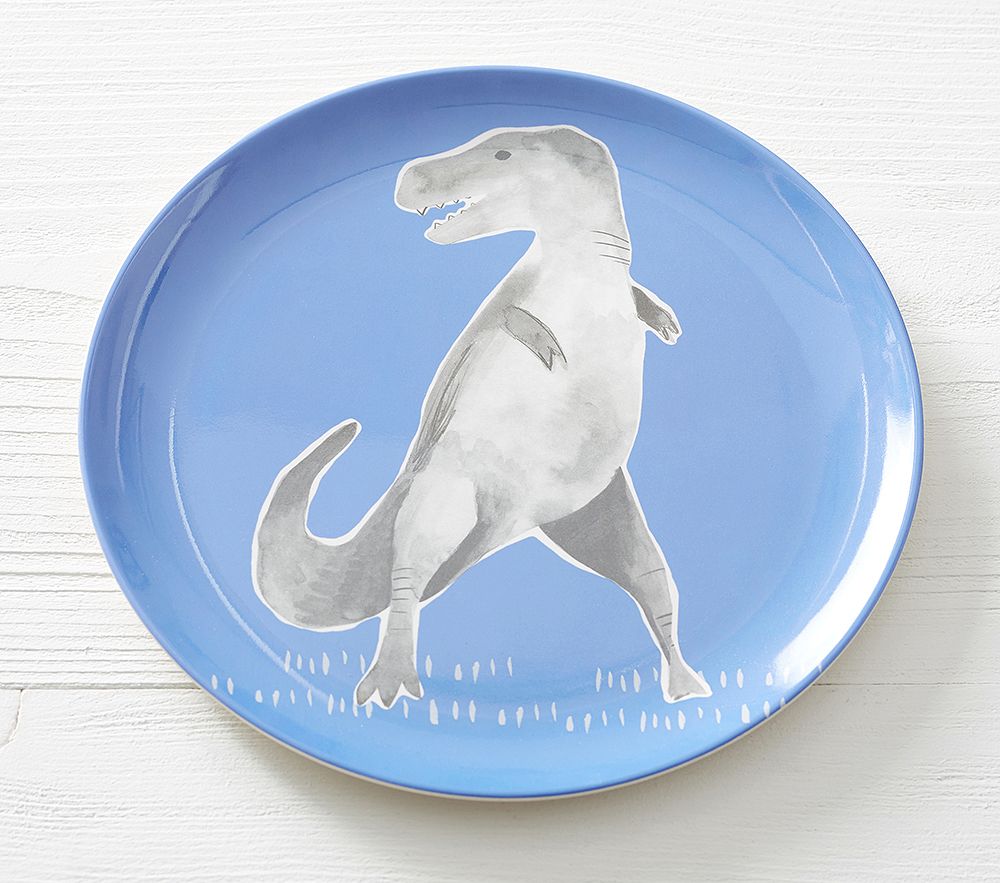 Bamboo Dinosaur Kids Plate | Pottery Barn Kids