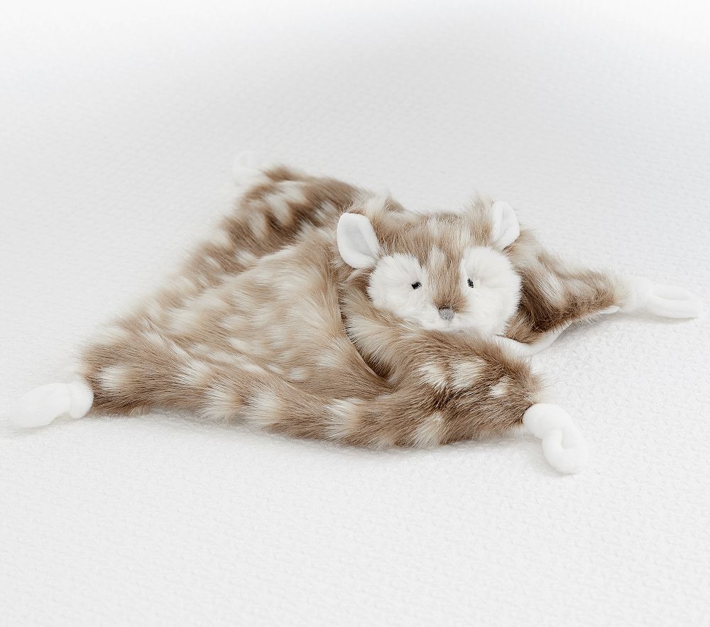 Faux Fur Fawn Baby Security Blanket | Pottery Barn Kids
