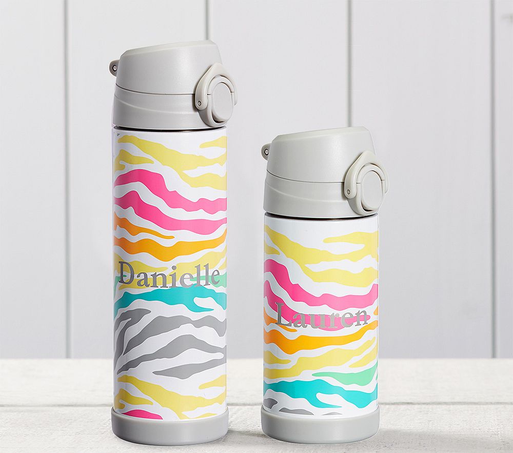 Multi Zebra Kids Water Bottle | Pottery Barn Kids