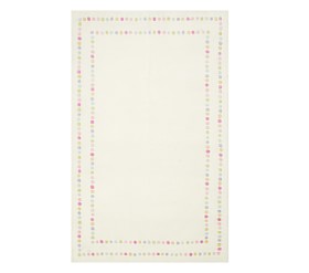 Rainbow Pearl Dot Border Rug | Pottery Barn Kids