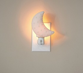 Ceramic Moon Kids Night Light | Pottery Barn Kids