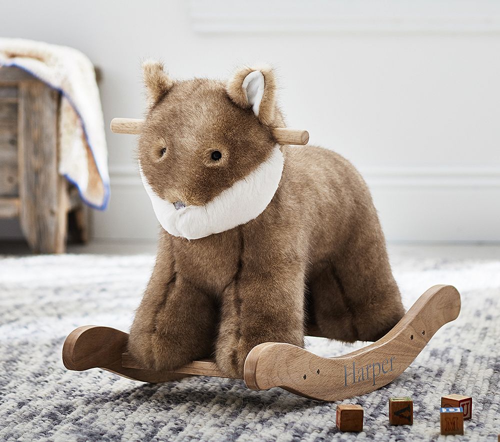 Fox Faux-Fur Plush Rocker | Pottery Barn Kids