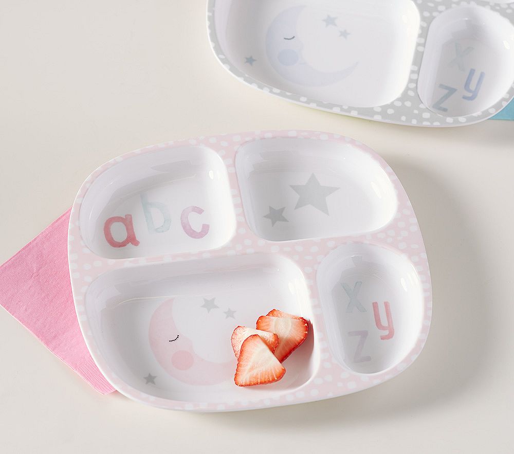 ABC Moon and Star Divided Plates | Pottery Barn Kids